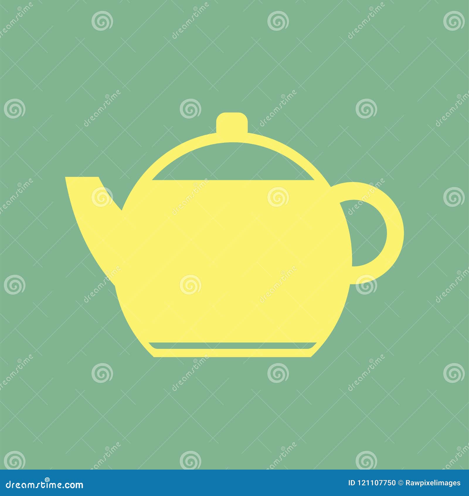 Yellow Plain Teapot Icon Illustration Stock Vector - Illustration of ...