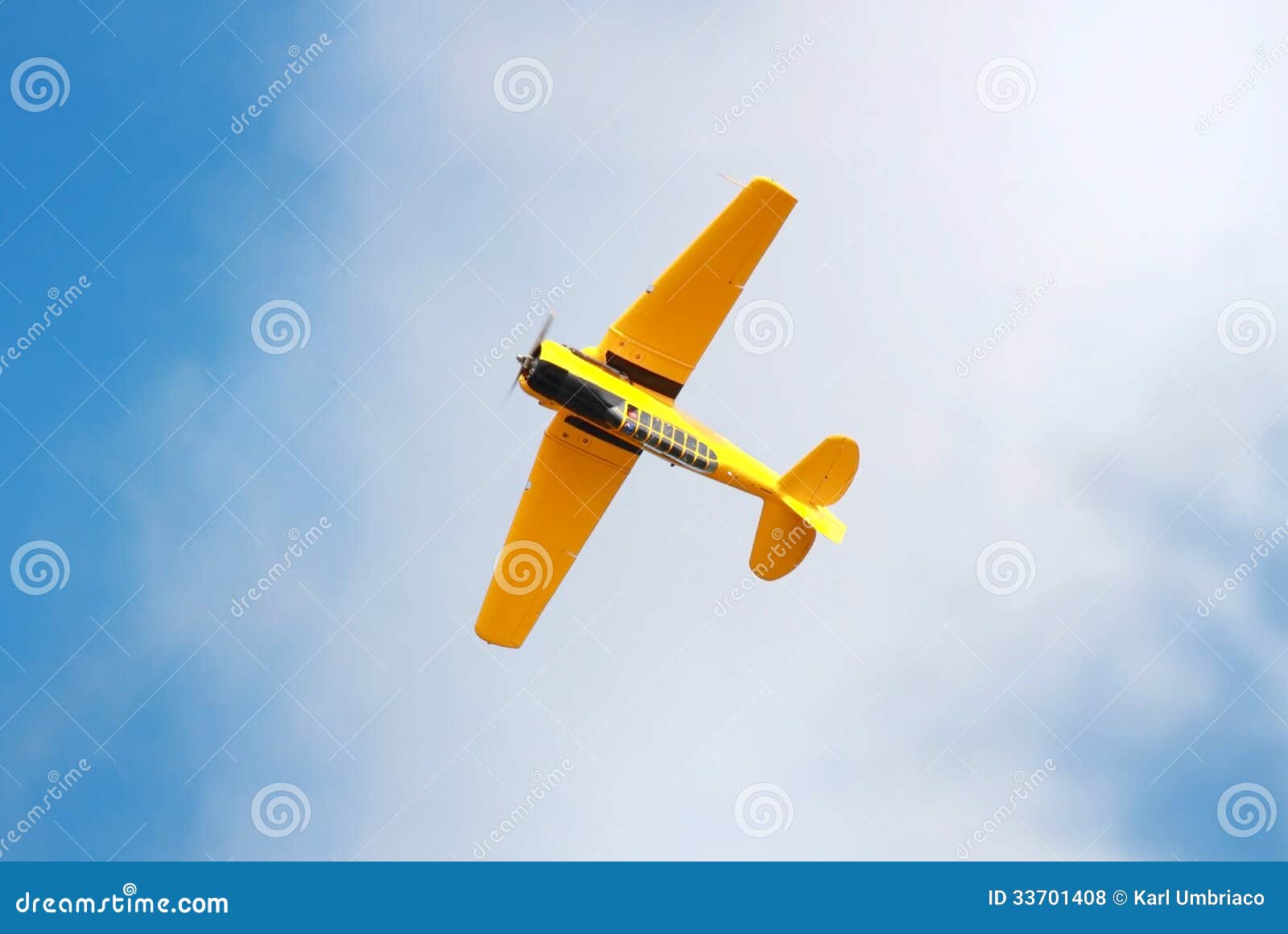 Yellow plane in the sky stock photo. Image of world, yellow - 33701408