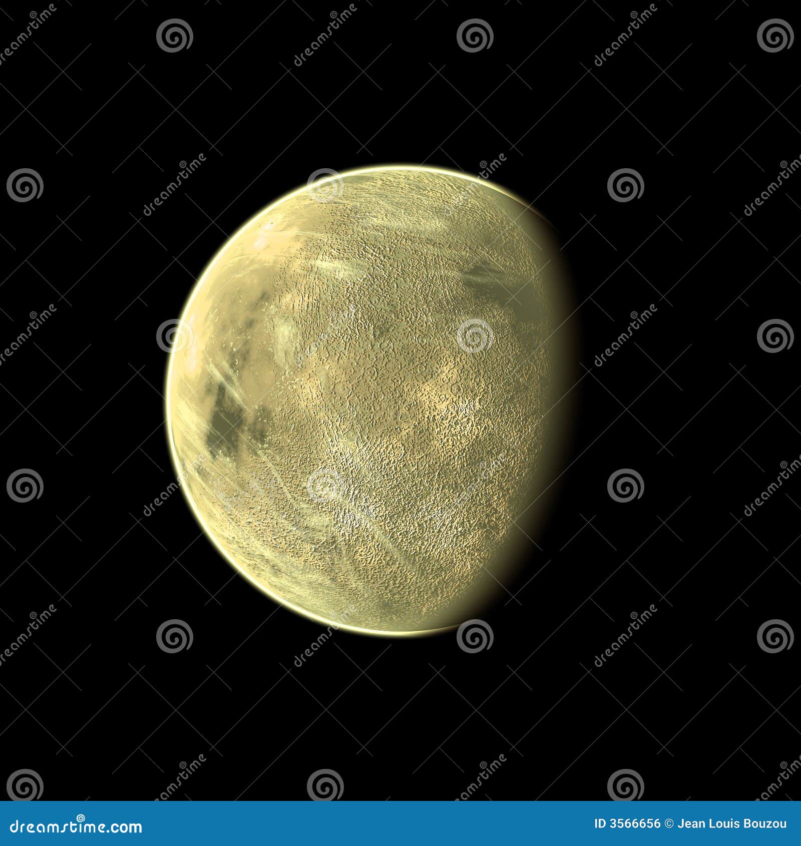Yellow planet stock illustration. Illustration of distant - 3566656