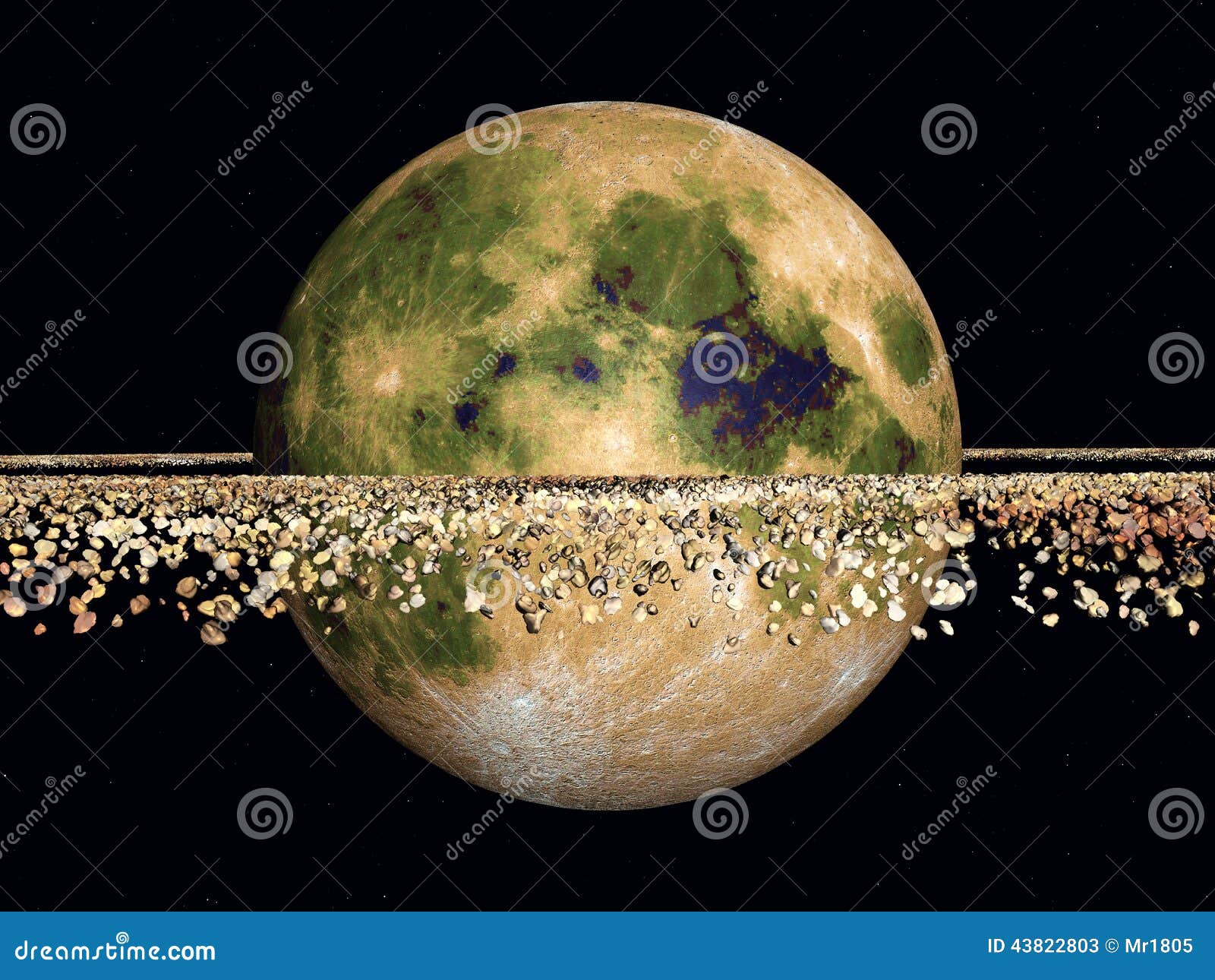 Yellow Planet stock illustration. Illustration of generated - 43822803