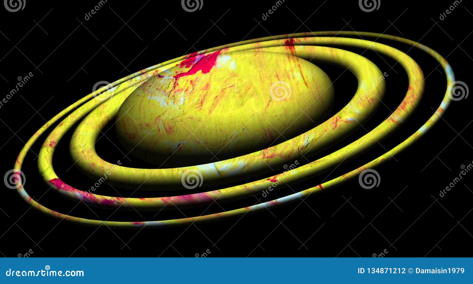 Yellow Planet, Galaxy, Night and Bright Lights in the Dark, Galaxy ...