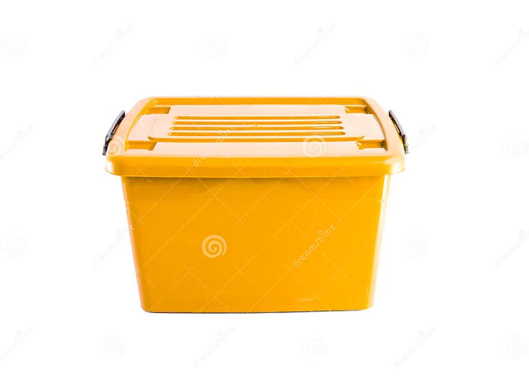 Yellow plastic box stock photo. Image of industrial, industry - 57700342