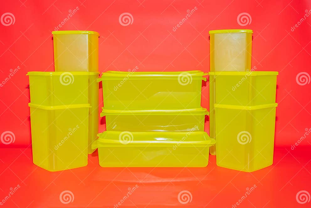 Yellow Plastic Box Jars in Various Sizes: Versatile Storage Solutions ...