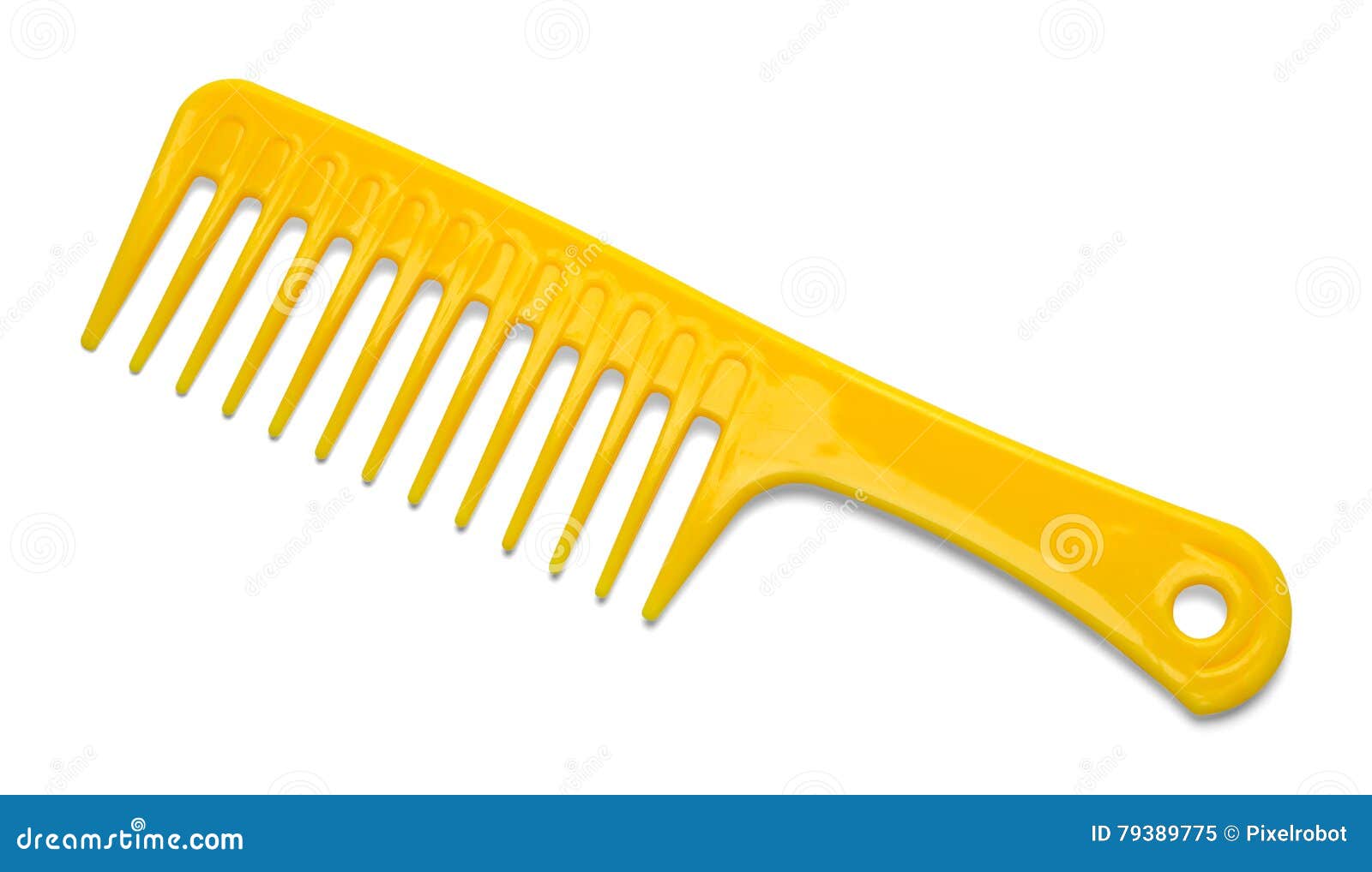 Yellow Plastic Comb stock image. Image of toothed, color - 79389775