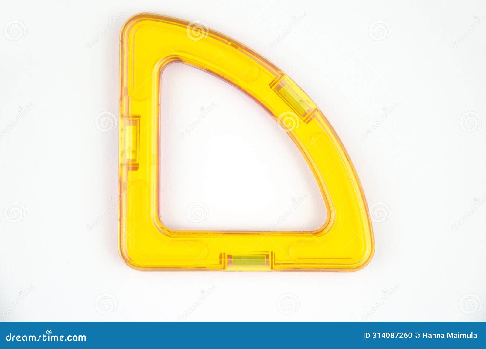 Yellow Plastic Curved Triangle from Transparent Magnet Kit (puzzle ...