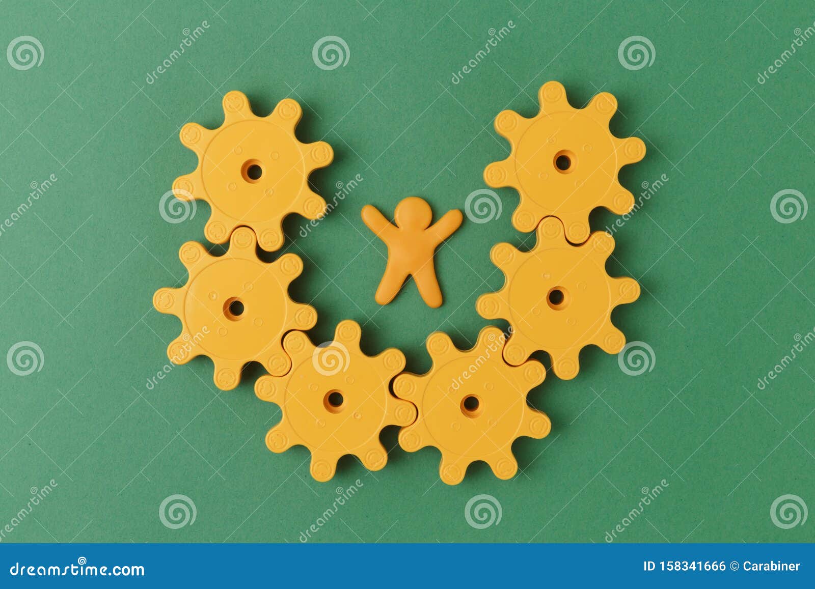 Yellow plastic gears stock photo. Image of clockwork - 158341666