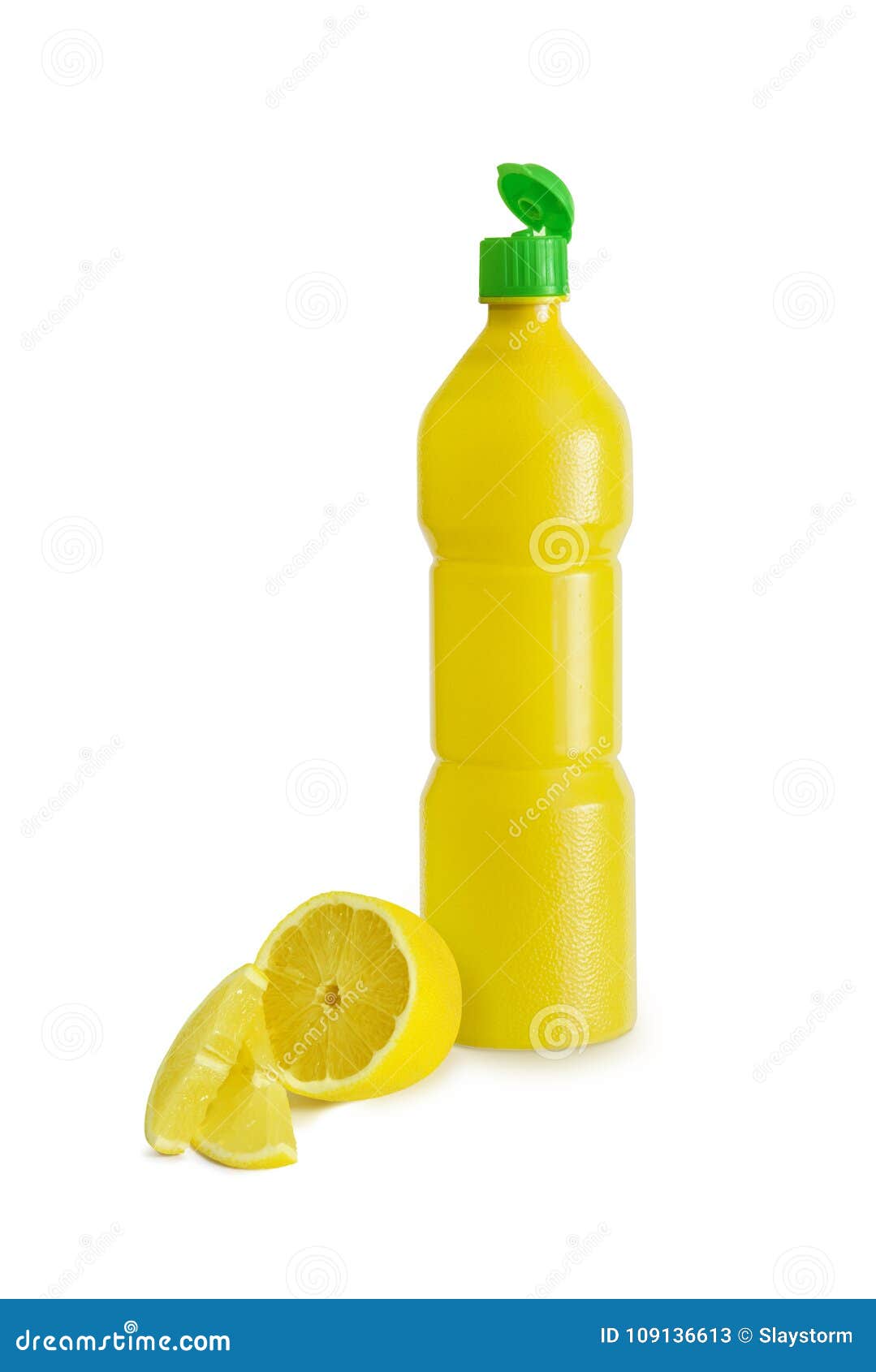 Yellow Plastic Lemon Bottle Stock Image - Image of drink, plastic ...