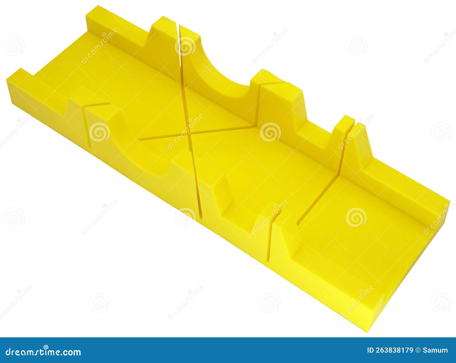 Yellow Plastic Mitre Box for Smooth Angles Stock Image - Image of ...