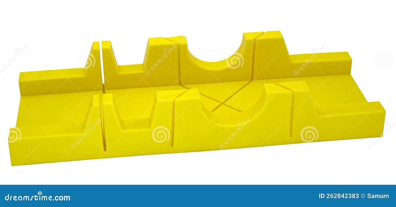 Yellow Plastic Mitre Box for Smooth Angles Stock Image - Image of ...