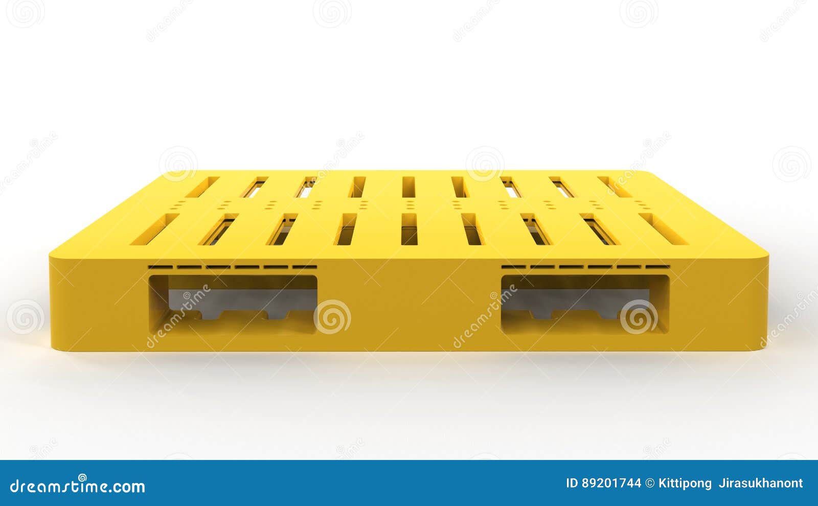 Yellow plastic pallet stock illustration. Illustration of pallette ...