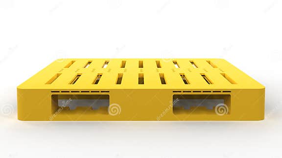 Yellow plastic pallet stock illustration. Illustration of pallette ...