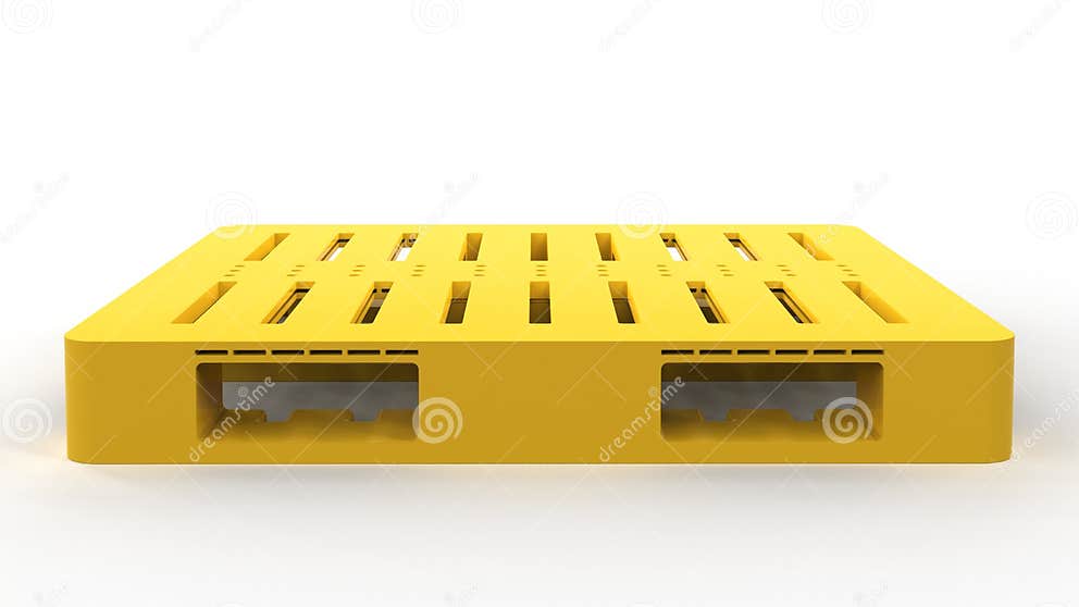 Yellow plastic pallet stock illustration. Illustration of pallette ...