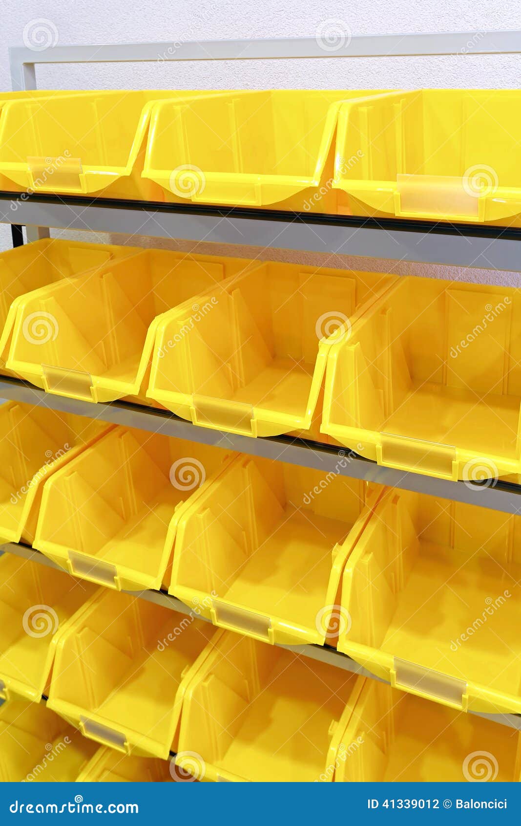 Yellow plastic racks stock photo. Image of inventory - 41339012