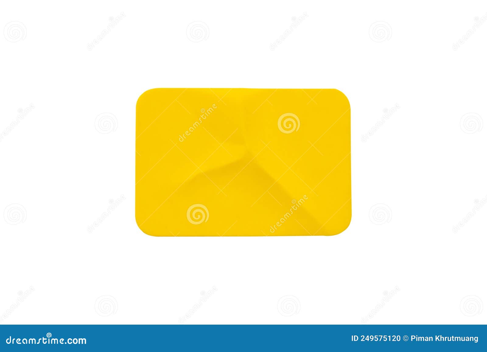 Yellow Plastic Sticker Label Isolated on White Background Stock Photo ...