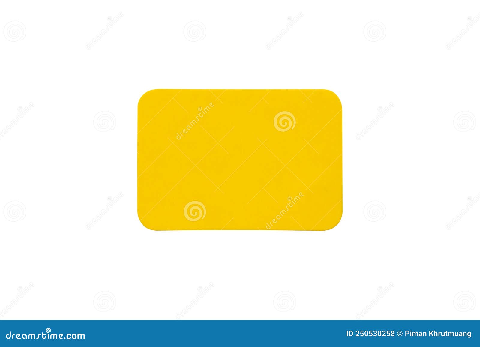 Yellow Plastic Sticker Label Isolated on White Background Stock Photo ...