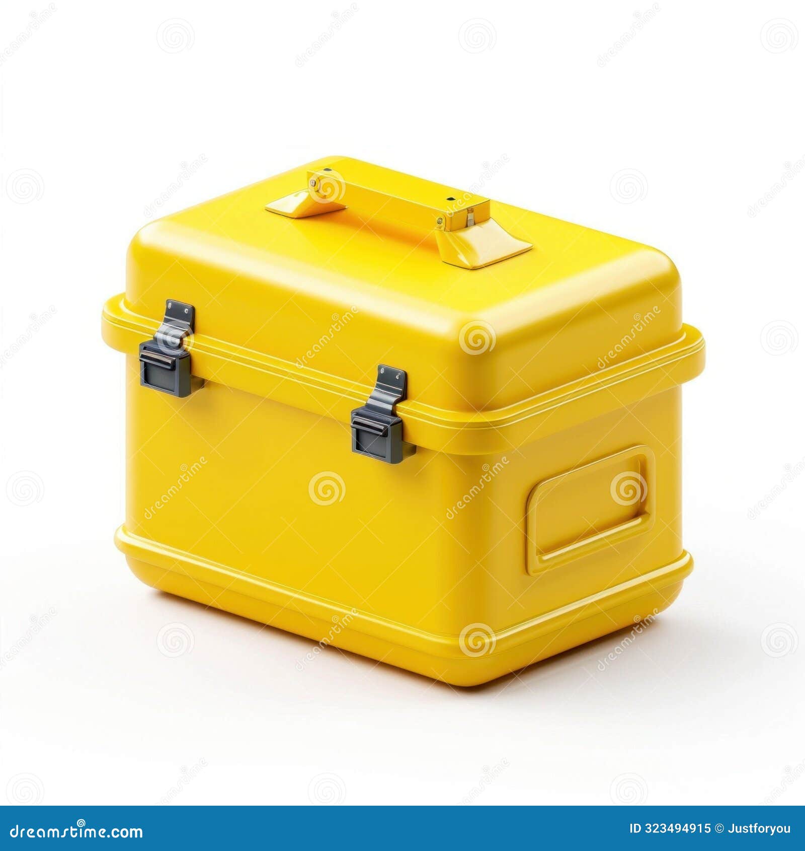Yellow Plastic Storage Box with Latches. Generative Ai Stock ...