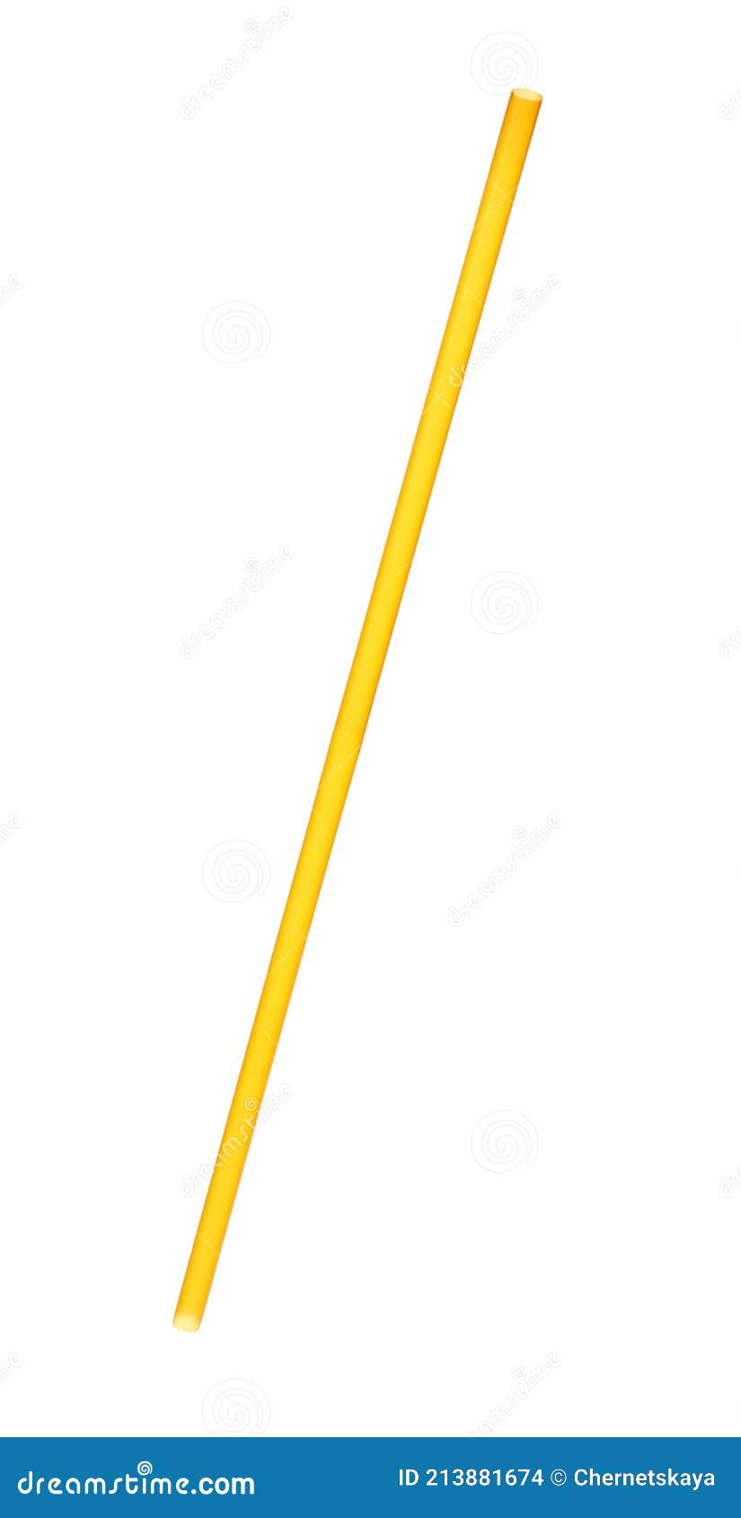 Yellow Plastic Straw for Drink Isolated on White Stock Photo - Image of ...