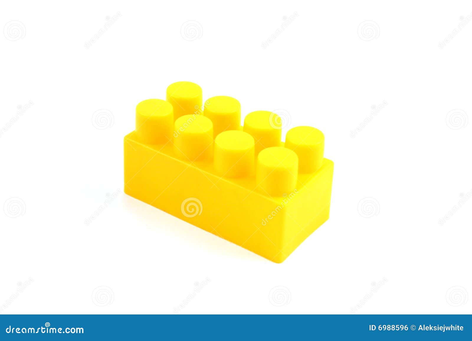 Yellow plastic toy brick stock photo. Image of brick, shool - 6988596