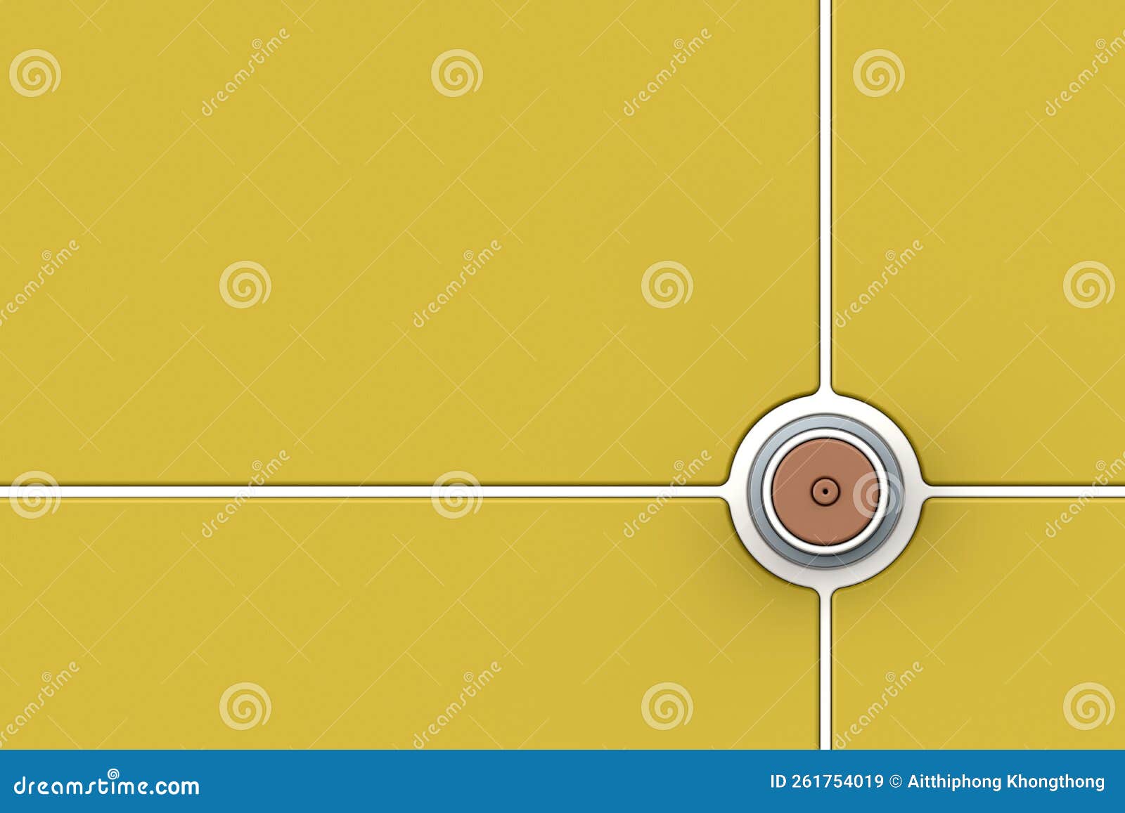 Yellow Plastic Wall with Groove Line Circle Shape, Modern Ceramic Wall ...