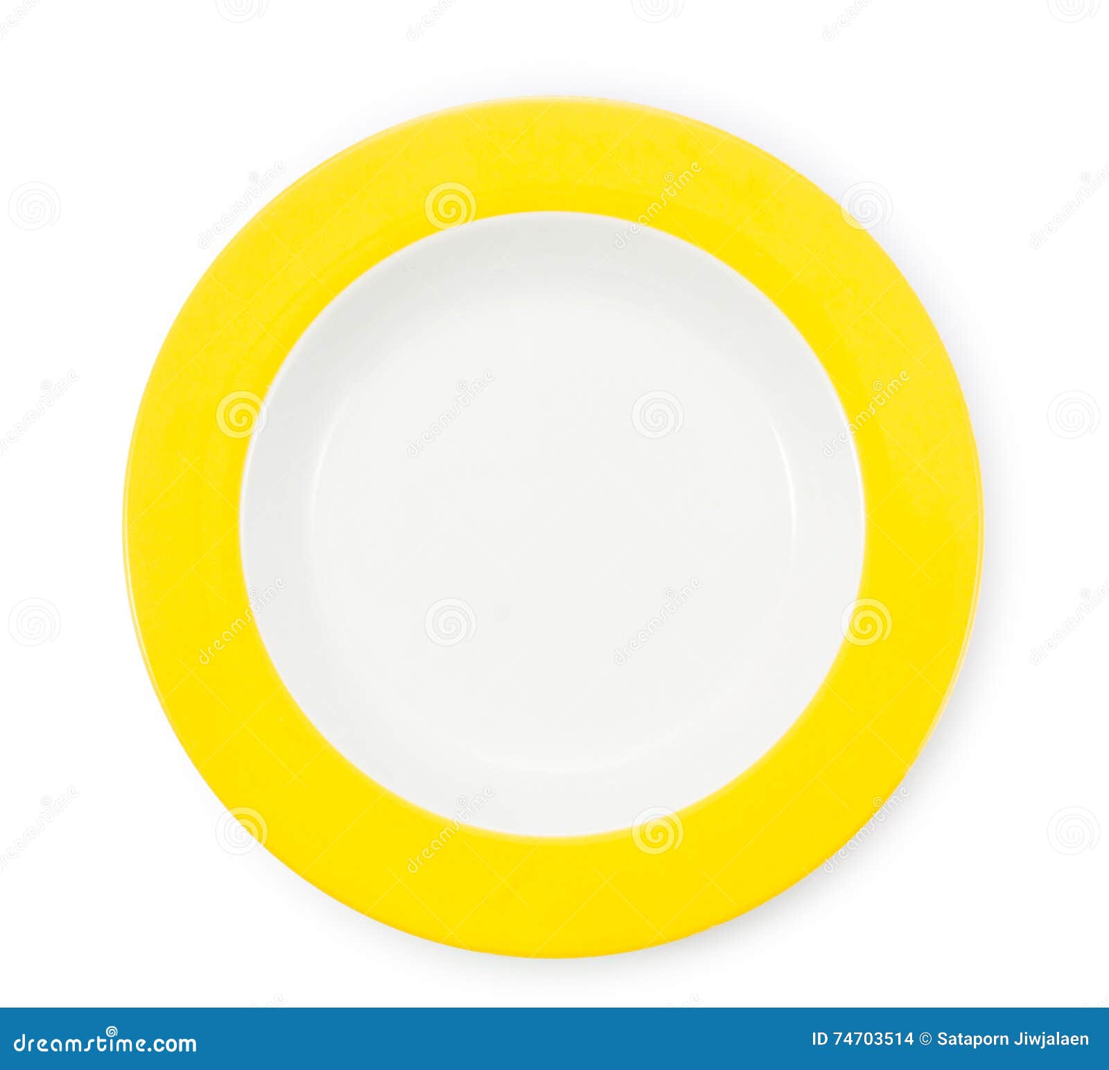 Yellow plate isolated stock photo. Image of cooking, flatware - 74703514