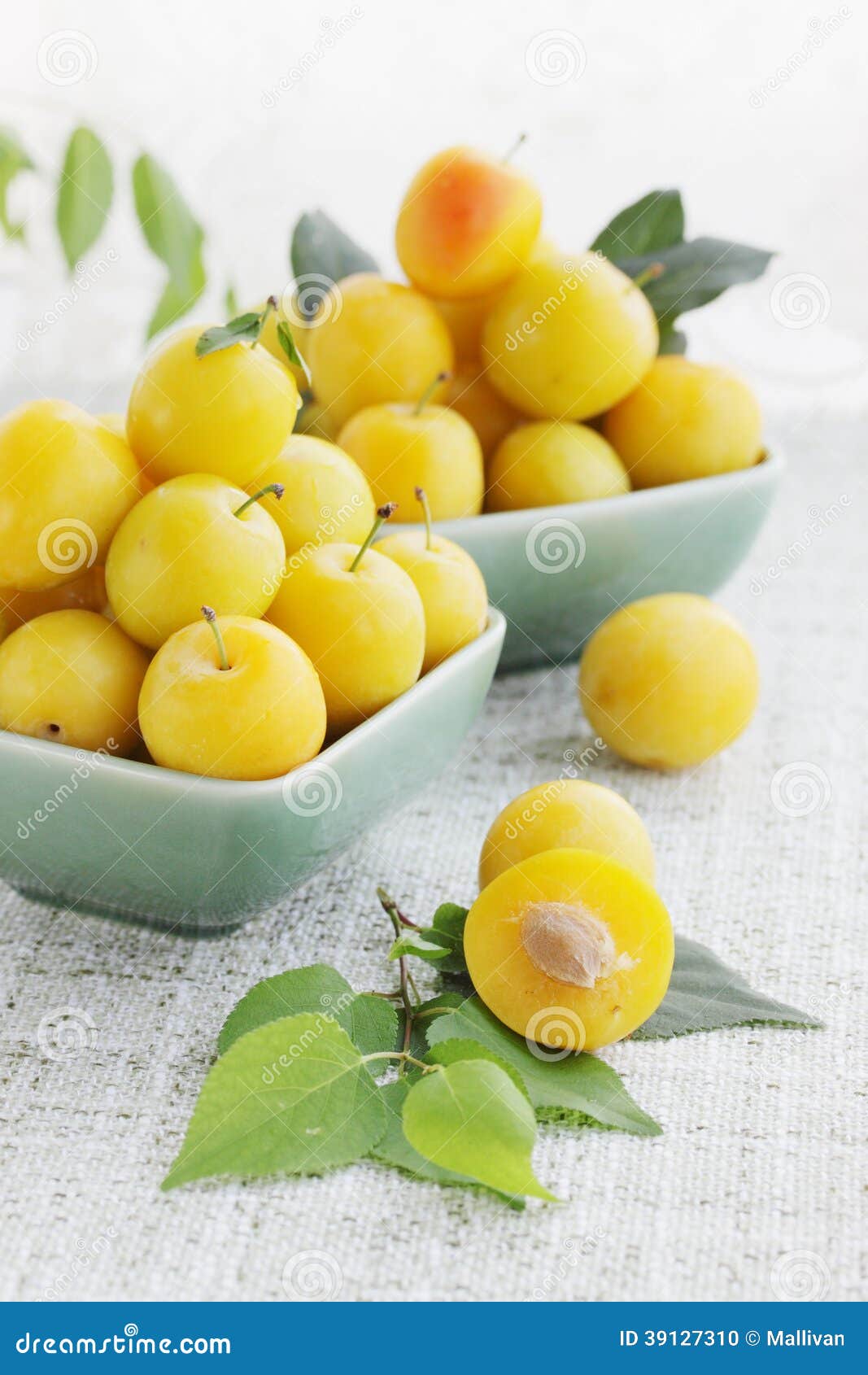 Yellow plums stock photo. Image of breakfast, peel, backgrounds - 39127310