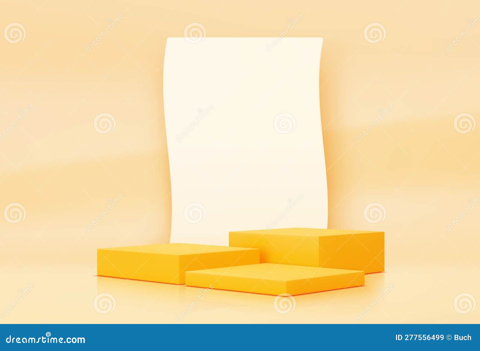 Yellow Podium, 3d Realistic Platform or Pedestal Stock Vector ...