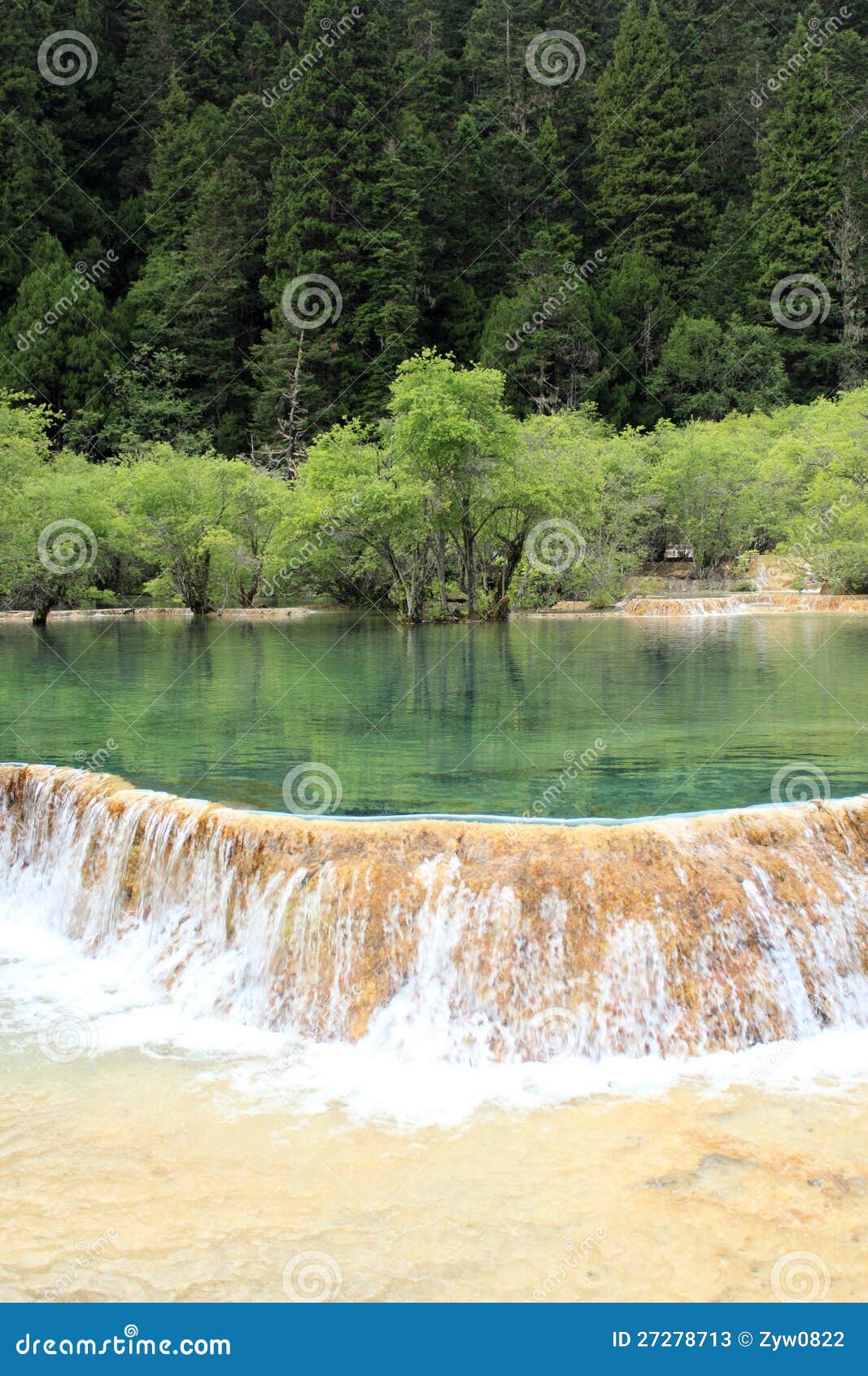 Yellow Pond Water stock image. Image of waterfall, park - 27278713