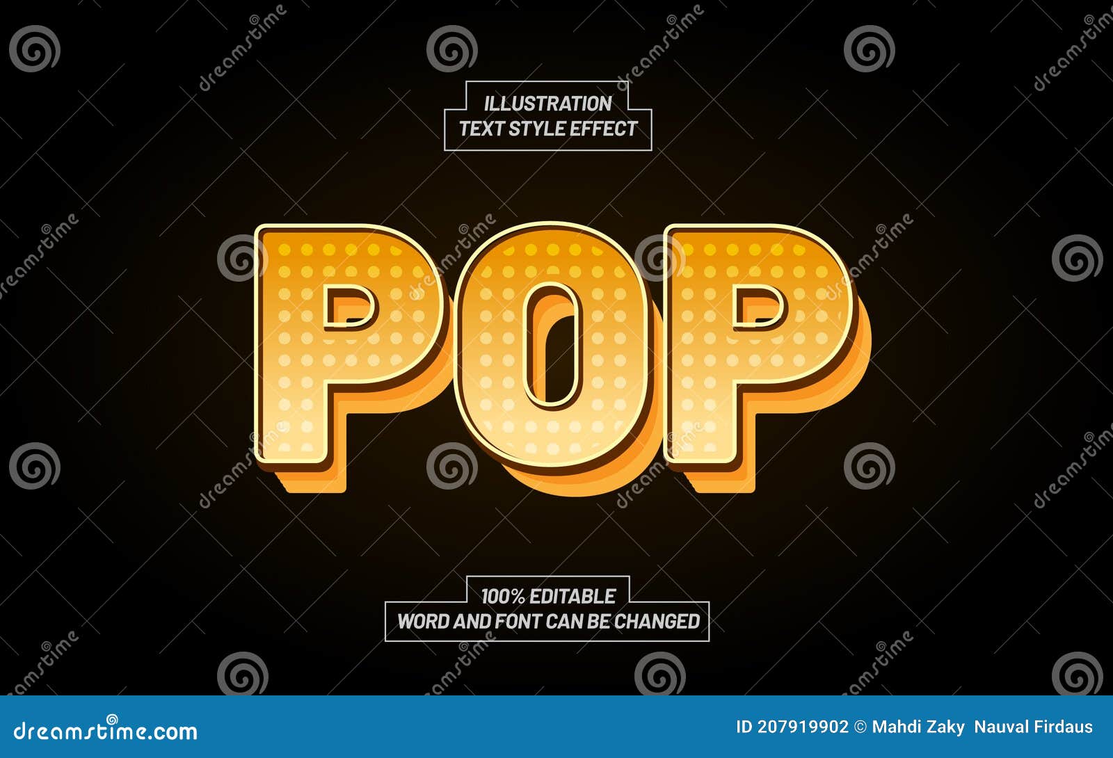 Yellow Pop Art Style Effect Stock Vector - Illustration of cool ...