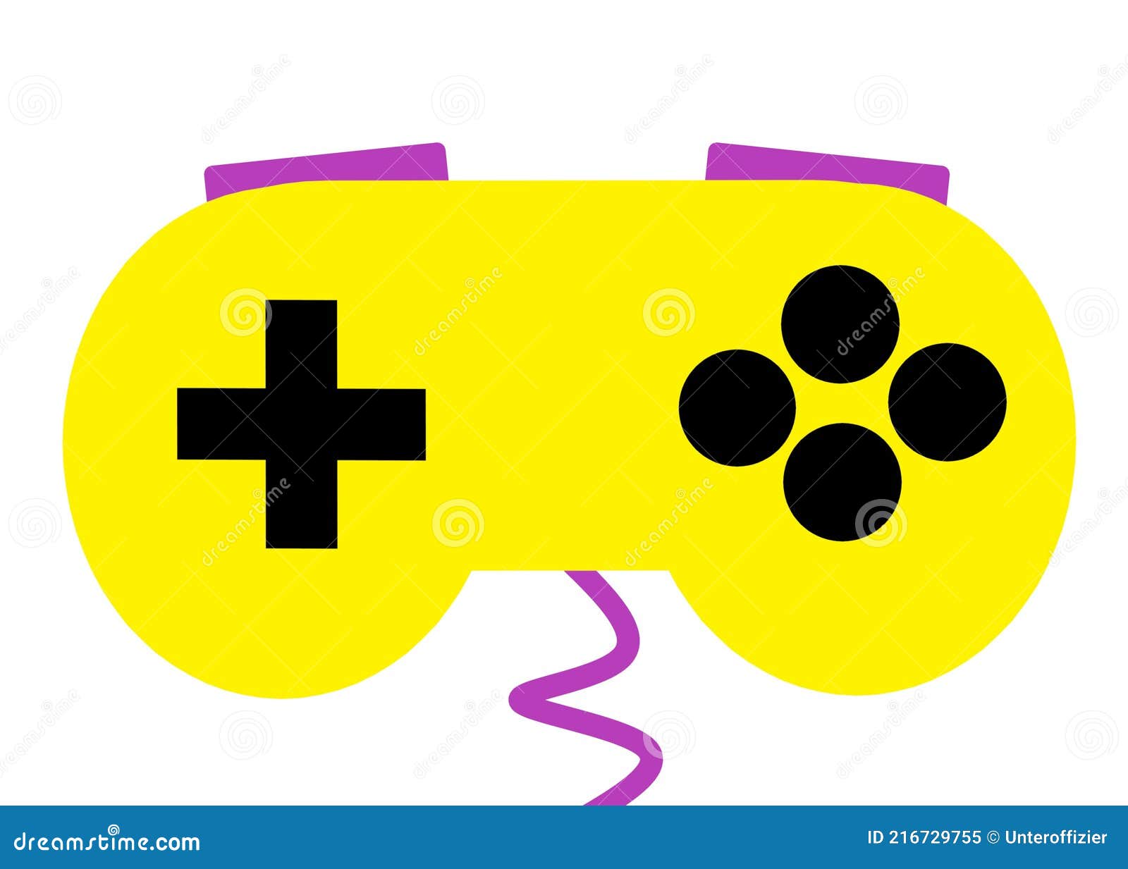 A Yellow Portable Handheld Game Console with Black Buttons and Bright ...