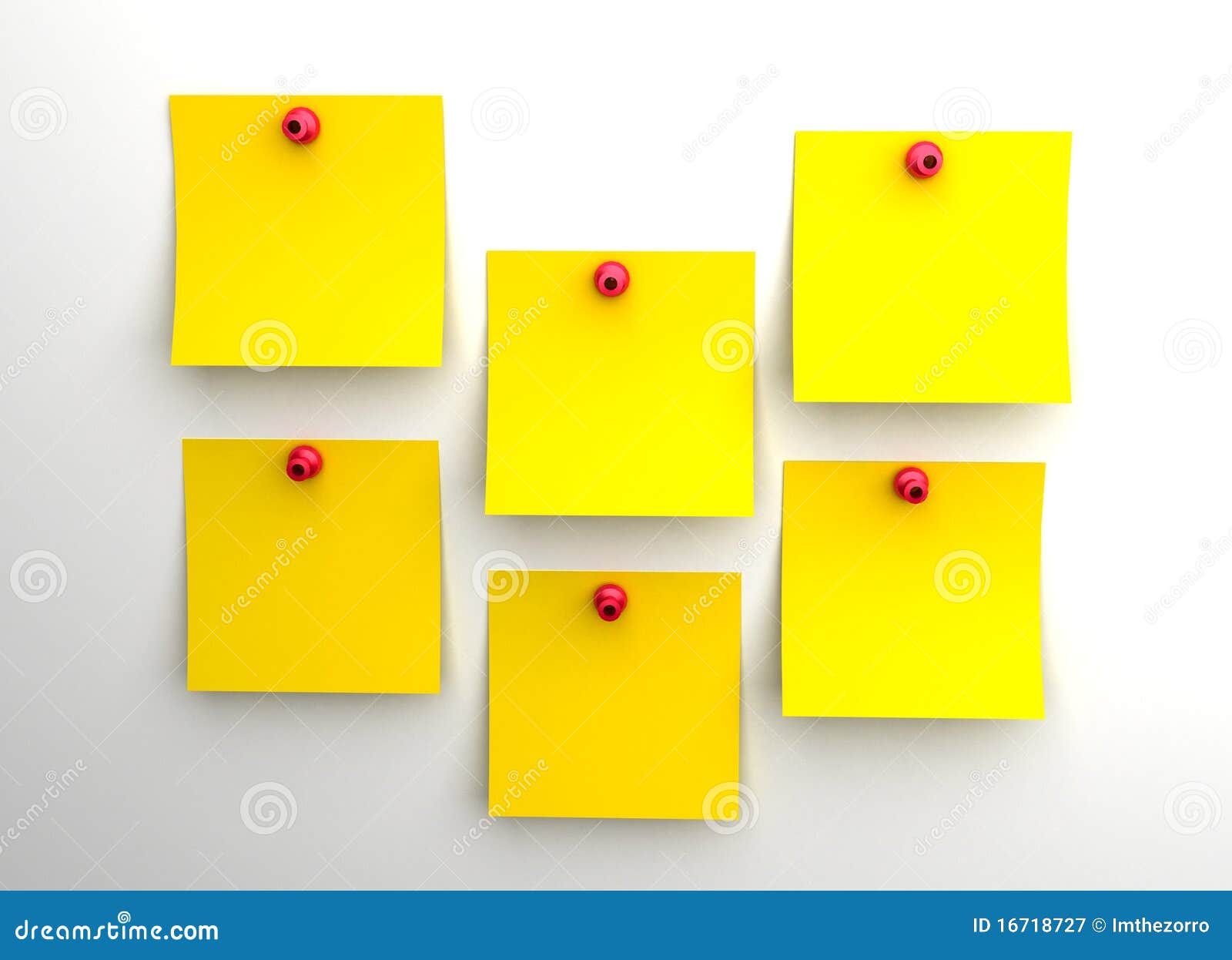 Yellow post it stock illustration. Illustration of post - 16718727