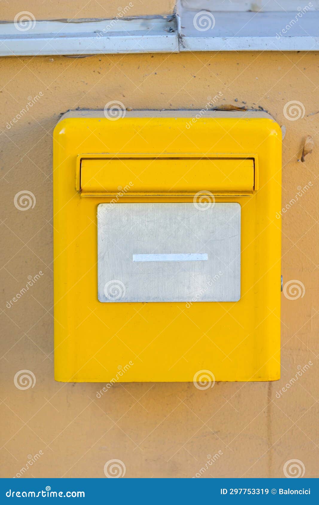 Yellow Post Box stock image. Image of paint, sign, 2023 - 297753319