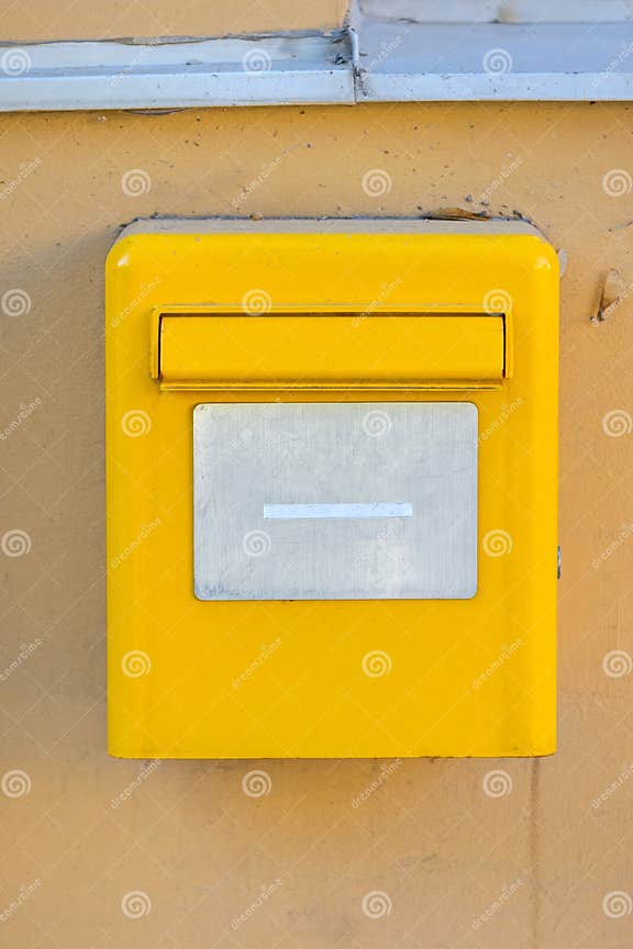 Yellow Post Box stock image. Image of paint, sign, 2023 - 297753319