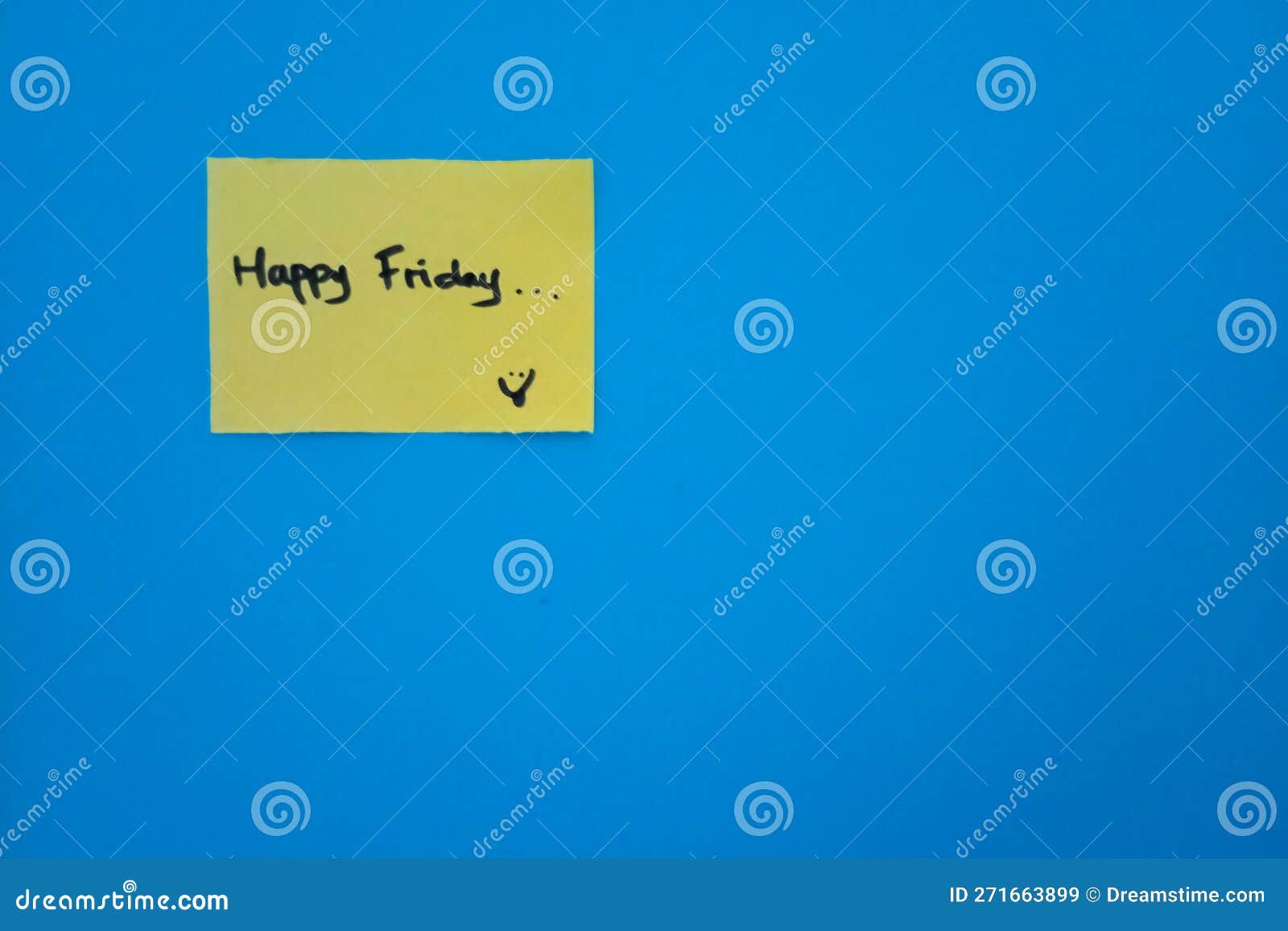 Yellow Post it Happy Friday Stock Image - Image of brand, diagram ...