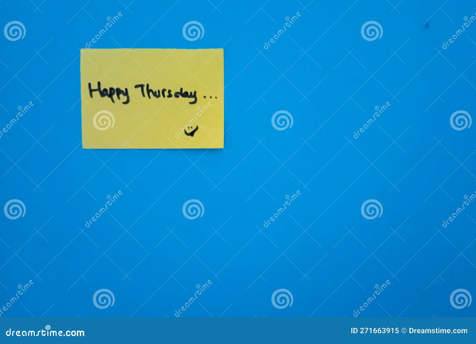 Yellow Post it Happy Thursday Stock Image - Image of signage ...