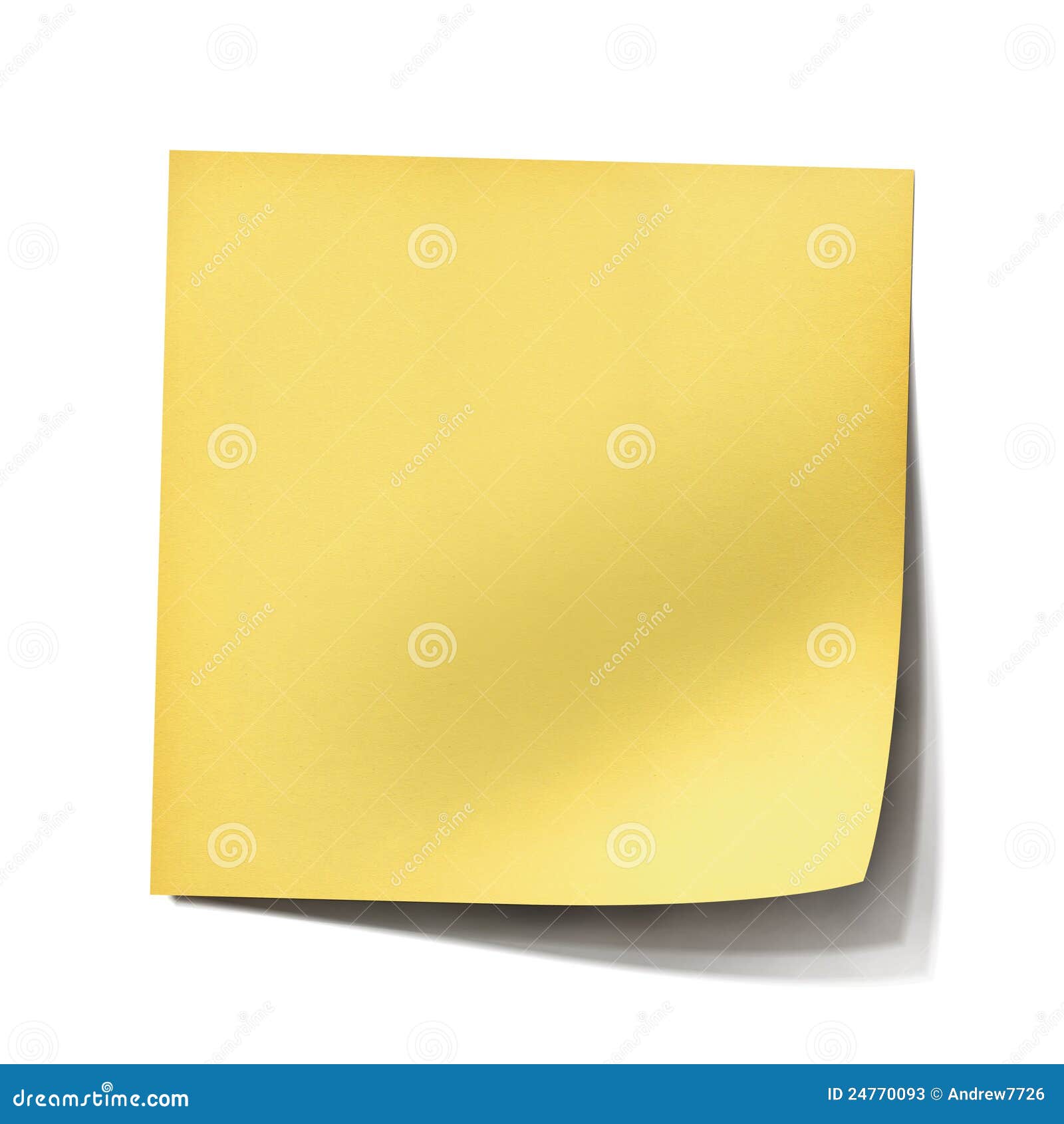Yellow post it note stock image. Image of isolated, memories - 24770093
