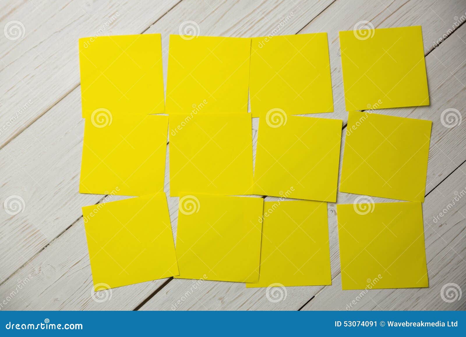 A Yellow post it note stock image. Image of wood, space - 53074091
