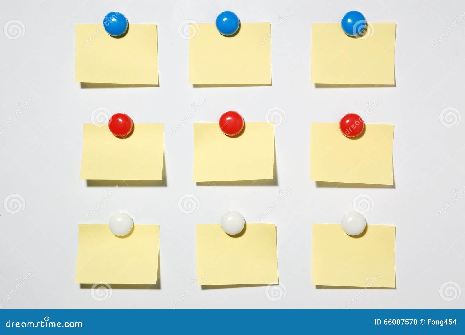 Yellow Post it Note and Magnet Button on Whiteboard Stock Photo - Image ...