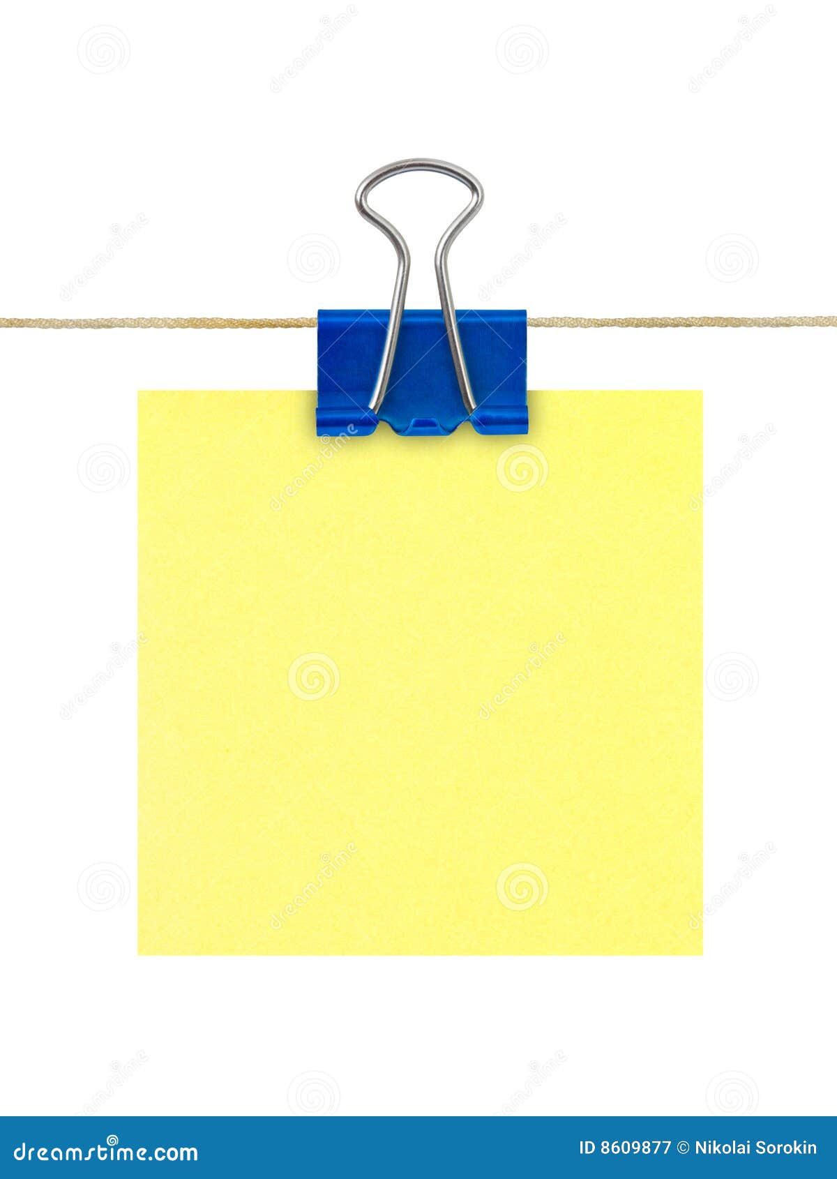 Yellow post-it note paper stock image. Image of office - 8609877