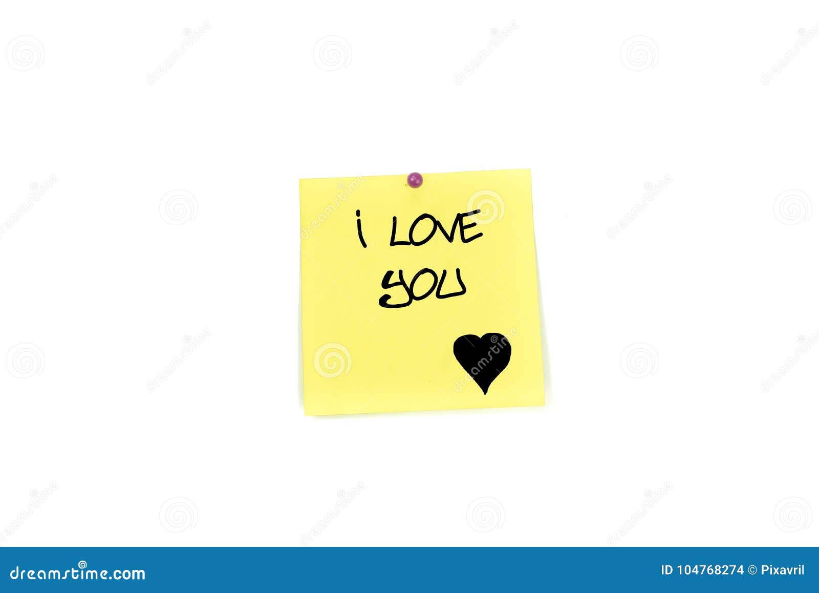 Yellow Post it Notes with Pin Stock Photo - Image of isolated, reminder ...