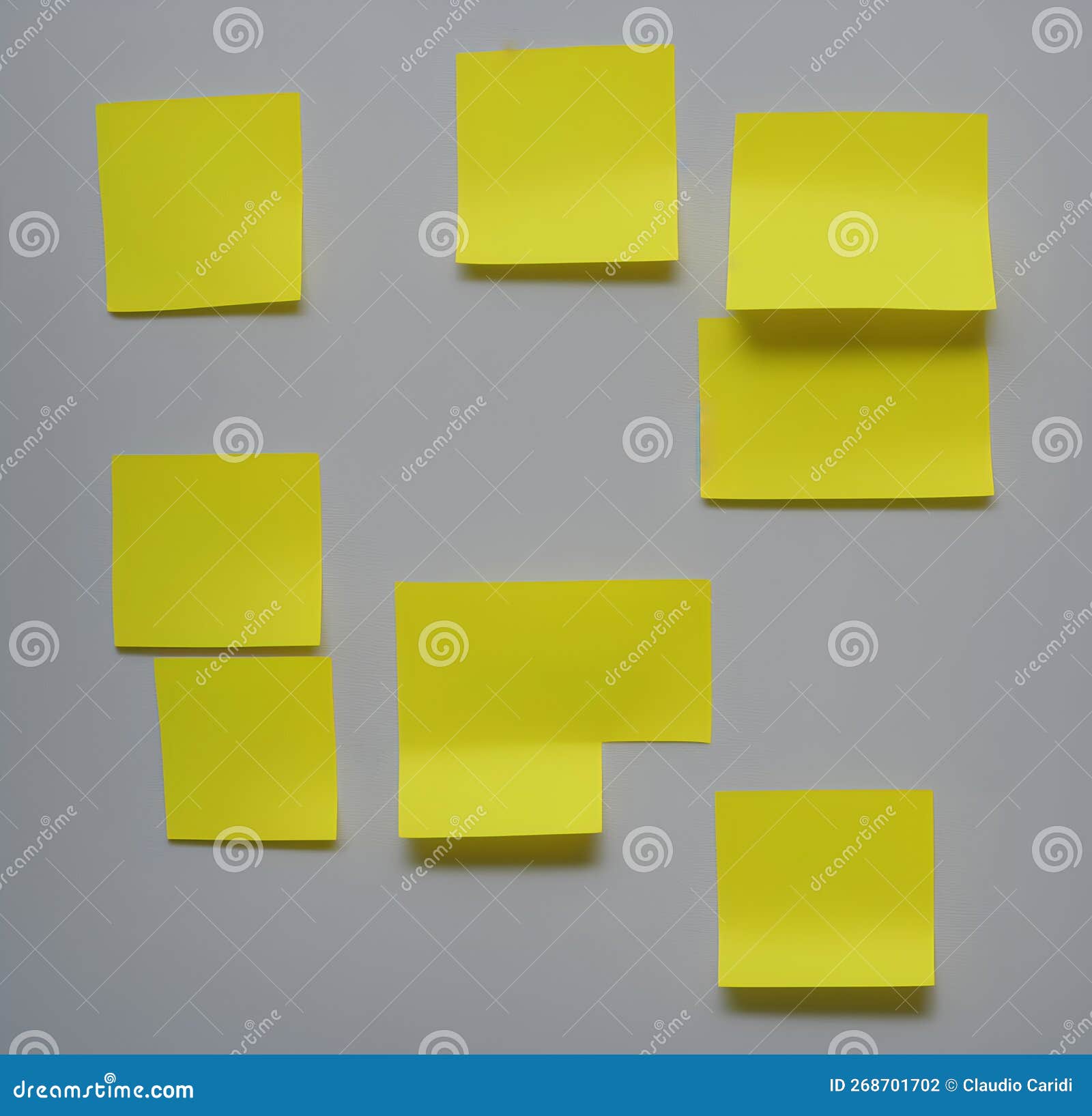 Yellow Post Notes Set. Sheets of Note Papers with Space for Text Stock ...