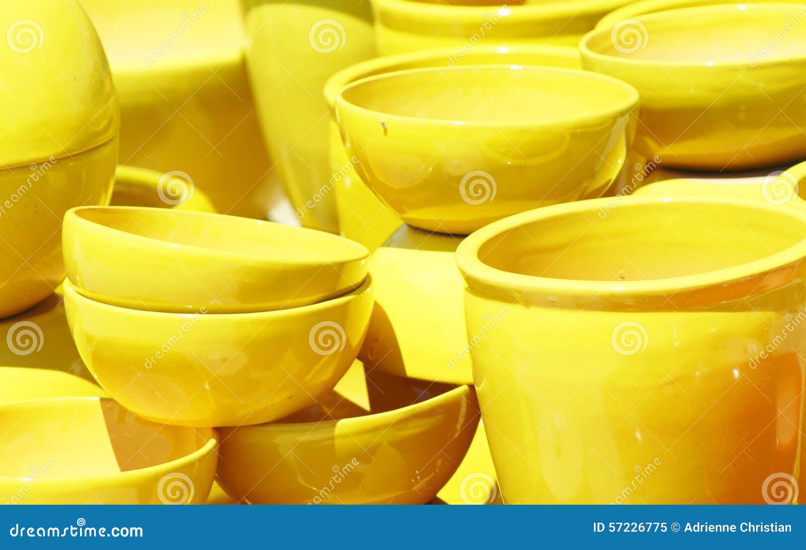 Yellow Pots stock image. Image of shine, desert, bright - 57226775