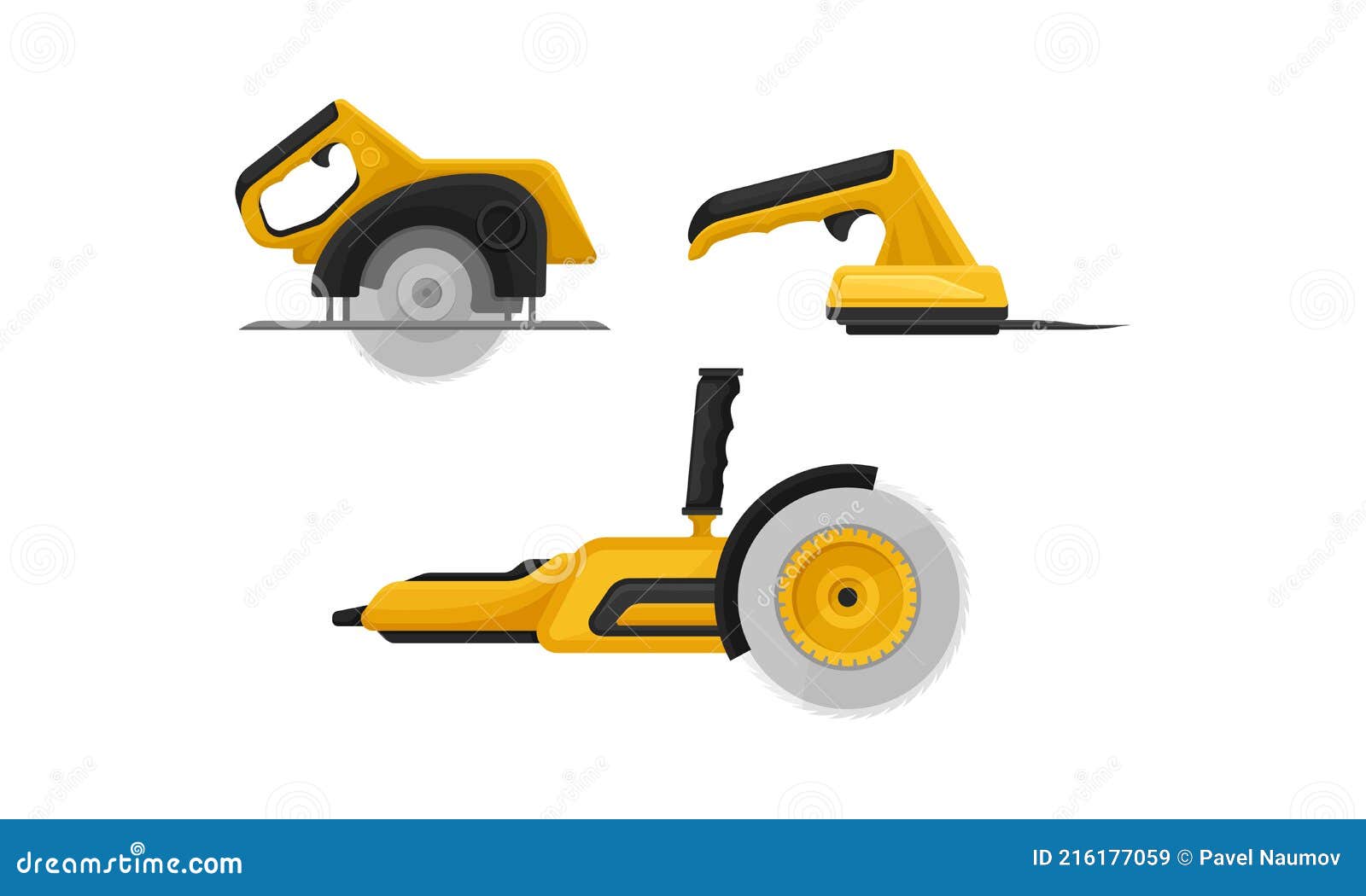 Yellow Power Tool for Construction Work Like Cutting and Polishing ...