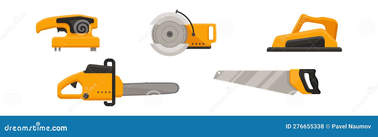 Yellow Power Tool For Construction Work Like Drilling And Cutting ...