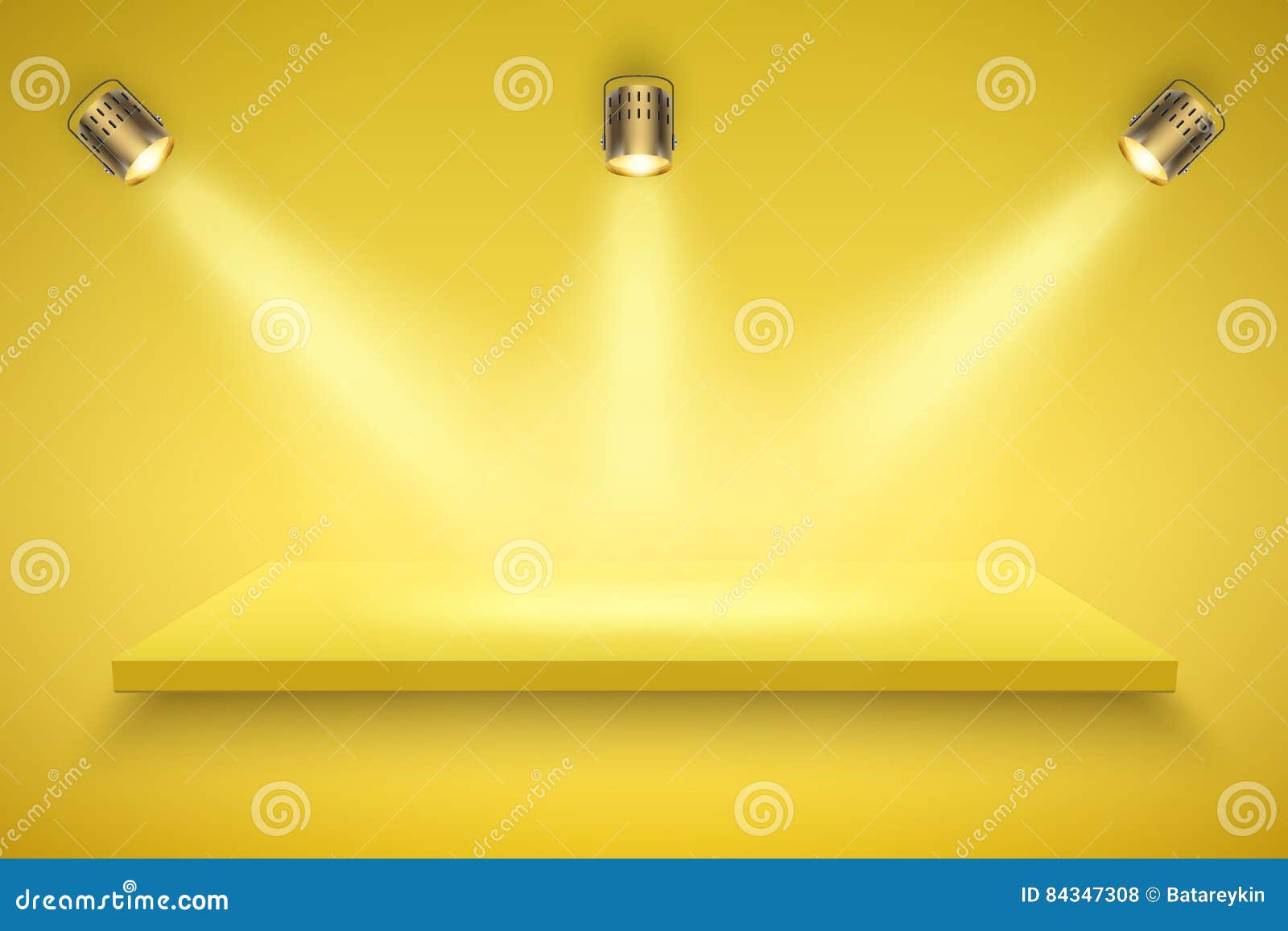 Yellow Presentation Platform Stock Vector - Illustration of bright ...