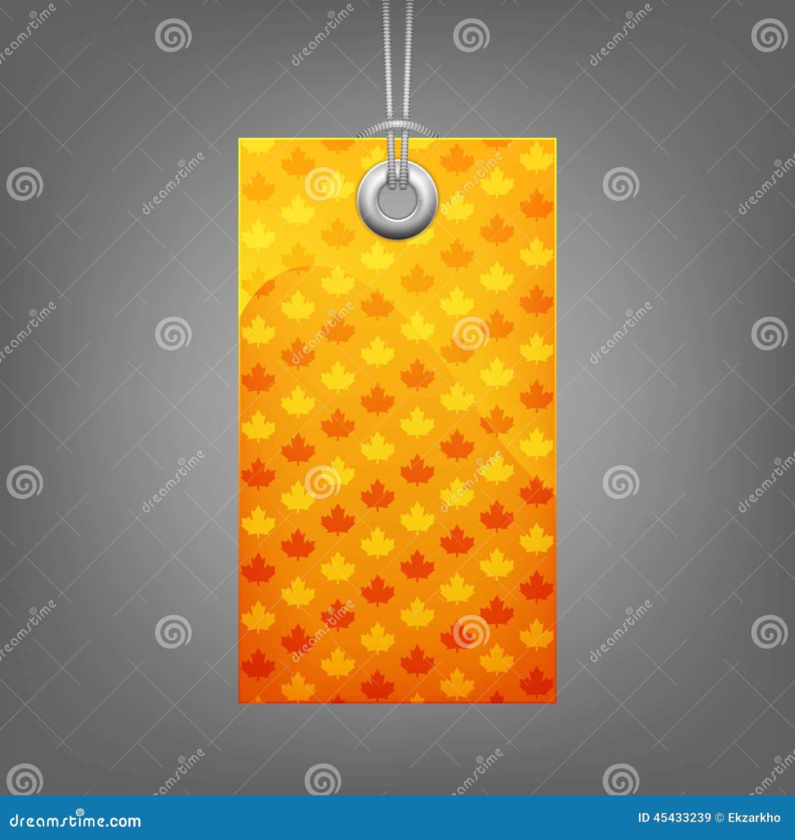 Yellow price tag with leaf stock vector. Illustration of clearance ...