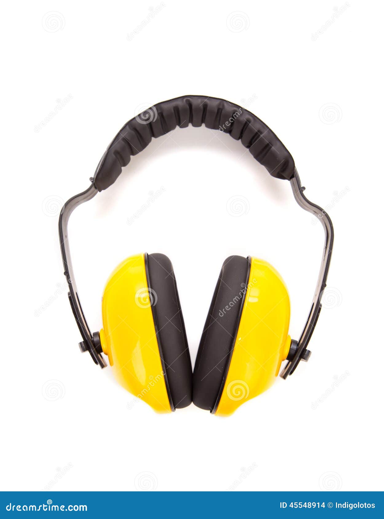 Yellow Protective Ear Muffs. Stock Photo - Image of still, decibels ...