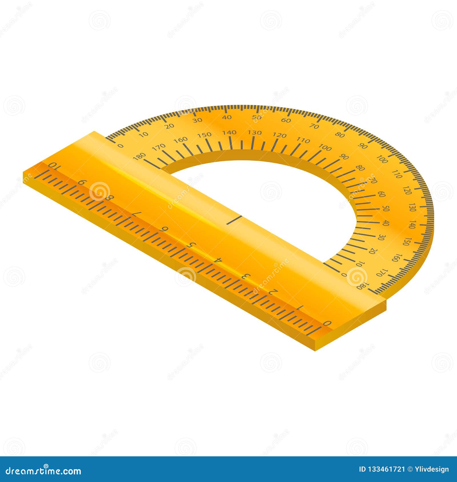 Yellow Protractor Icon, Isometric Style Stock Vector - Illustration of ...