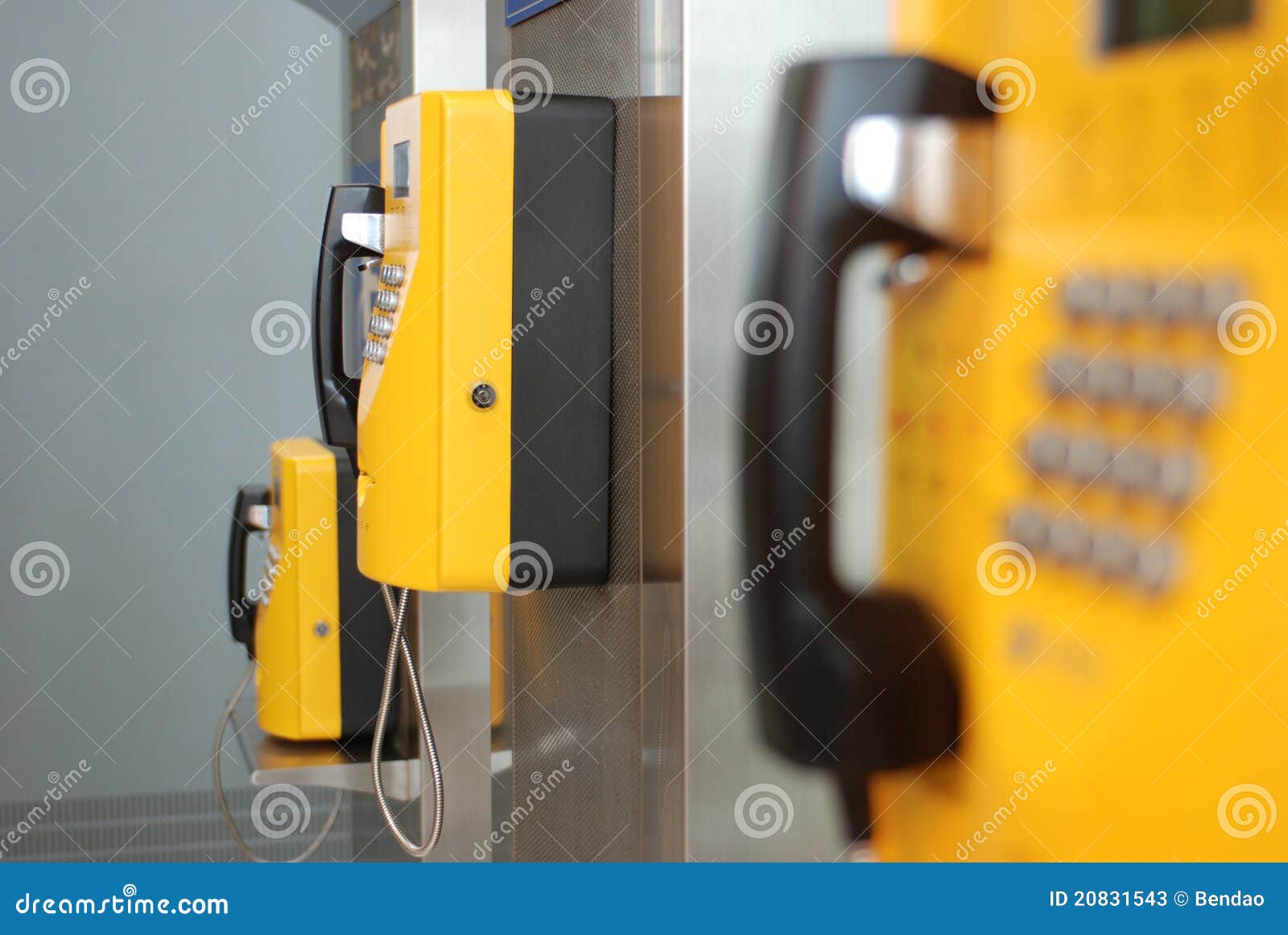 Yellow public telephone stock image. Image of contact - 20831543