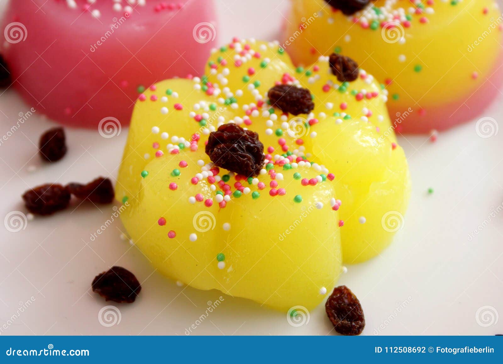 Yellow pudding stock photo. Image of snack, sweet, jelly - 112508692