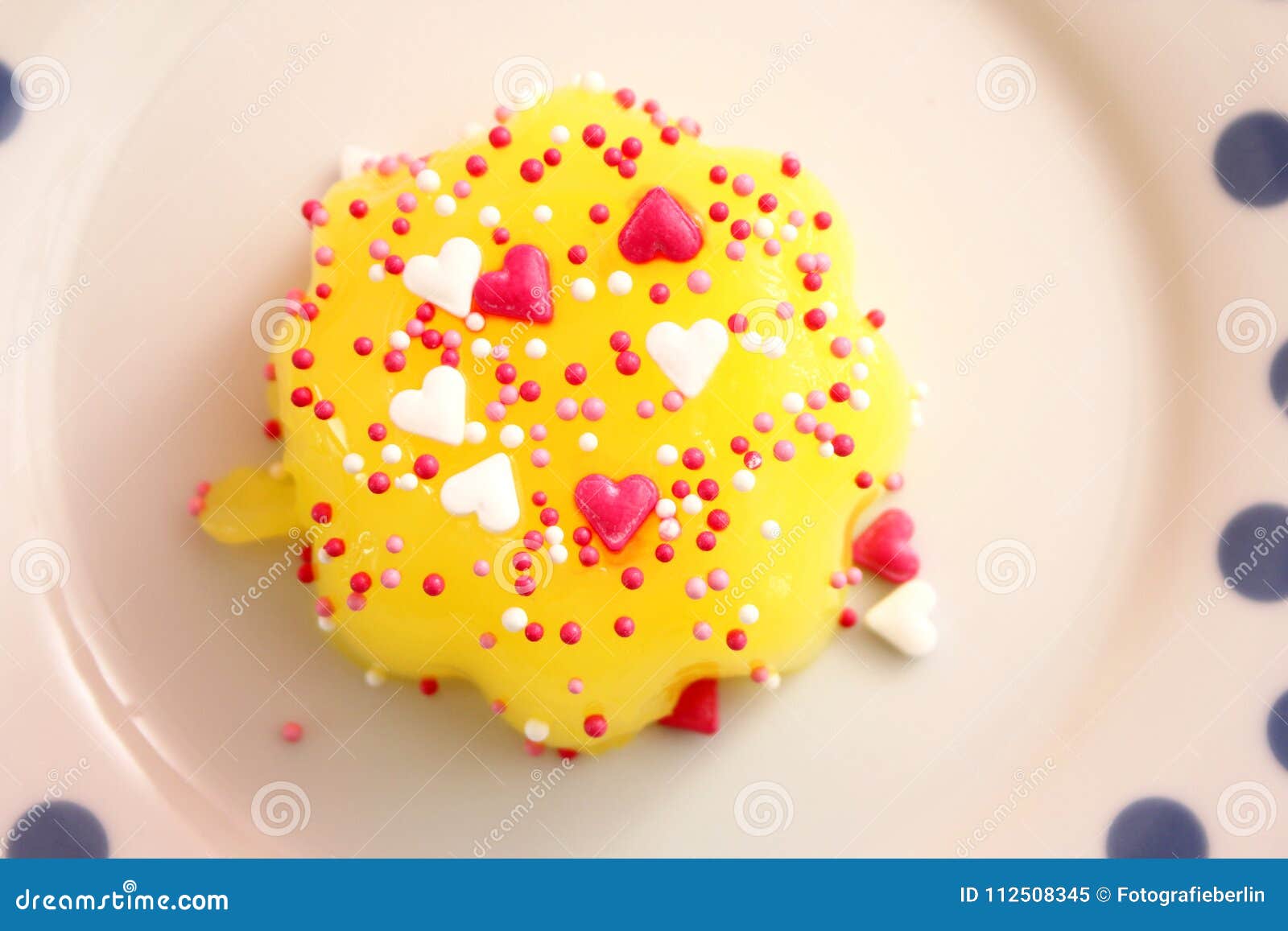 Yellow pudding stock image. Image of sweet, food, sprinkles - 112508345